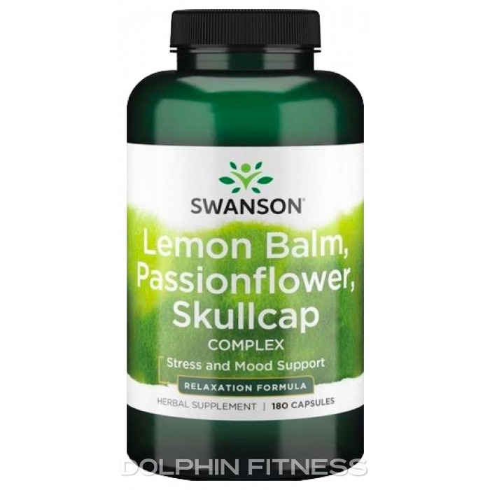 Swanson Lemon Balm, Passionflower, Skullcap Complex 180 Capsules