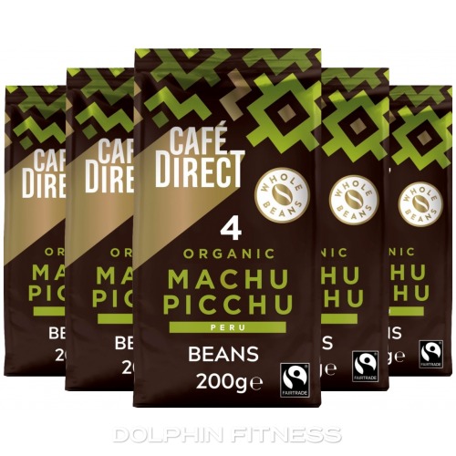 Cafe Direct Organic Machu Picchu Peru Coffee Beans 6 x 227g