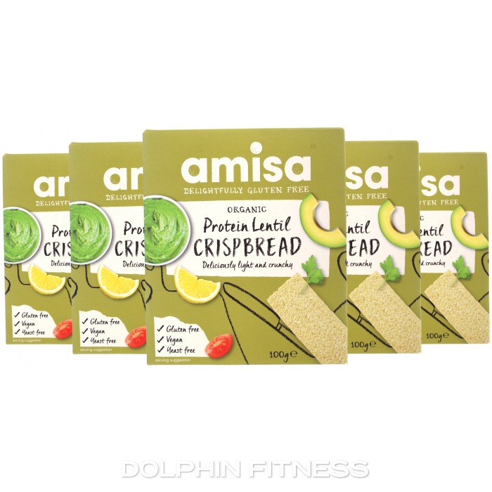 Amisa Organic Protein Lentil Crispbread 12 x 100g