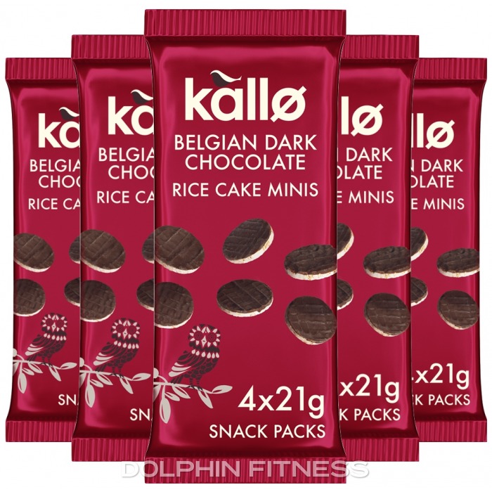 Kallo Belgian Dark Chocolate Rice Cake Minis 9 x 4 x 21g