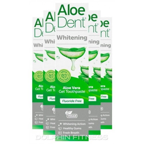 Aloe Dent Whitening Aloe Vera Fluoride Free Toothpaste 6 x 100 ml