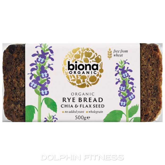 Biona Organic Rye Bread with Chia & Flax Seed 1 x 500g