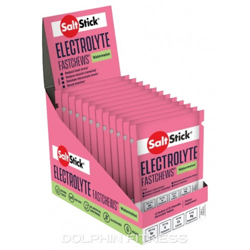 SaltStick Electrolyte Fastchews 12 x 10 Chewables Seedless Watermelon