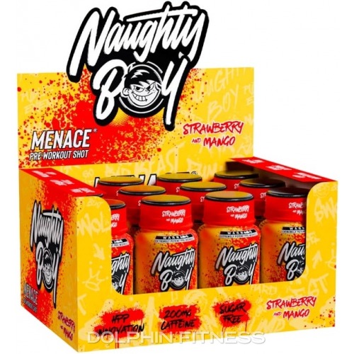 Naughty Boy Menace Pre-Workout Shot 12 x 60 ml Strawberry Mango