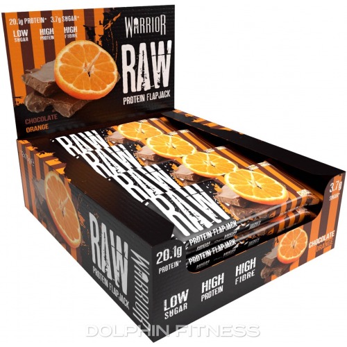 Warrior Raw Protein Flapjack 12 Flapjacks Chocolate Orange