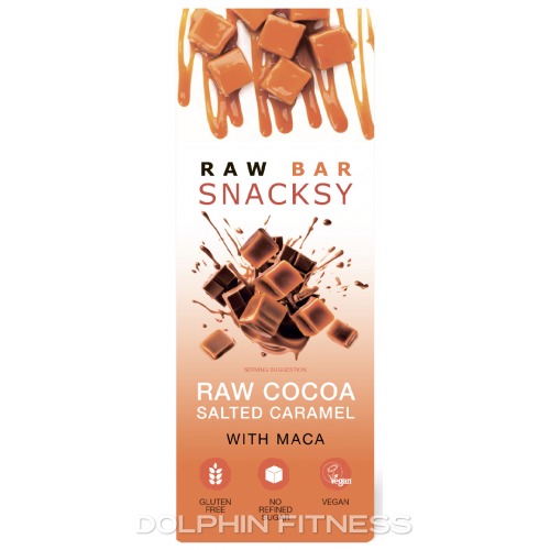 Snacksy Raw Cocoa Bar 1 x 40g Salted Caramel with Maca
