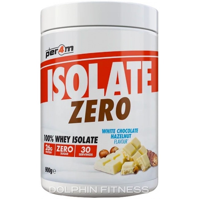 Per4m Isolate Zero 100% Whey Protein Isolate 900g White Chocolate Hazlenut