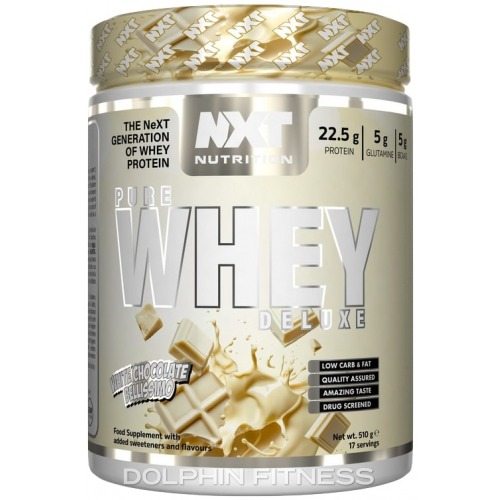 NXT Nutrition Pure Whey Deluxe 510g White Chocolate Bellissimo