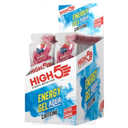 High5 Energy Gel Aqua Caffeine 20 Gels Berry