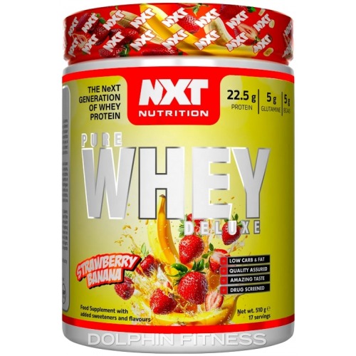 NXT Nutrition Pure Whey Deluxe 510g Strawberry Banana