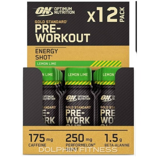 Optimum Nutrition Pre-Workout Energy Shot 12 x 60 ml Lemon & Lime