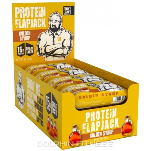 Uncle Jack's Protein Flapjack 12 x 100g Golden Syrup
