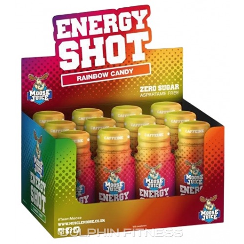 Muscle Moose Energy Shot 12 x 60 ml Rainbow Candy