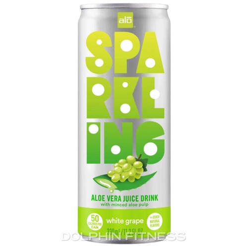 Alo Sparkling Aloe Vera Juice Drink 1 x 330 ml White Grape